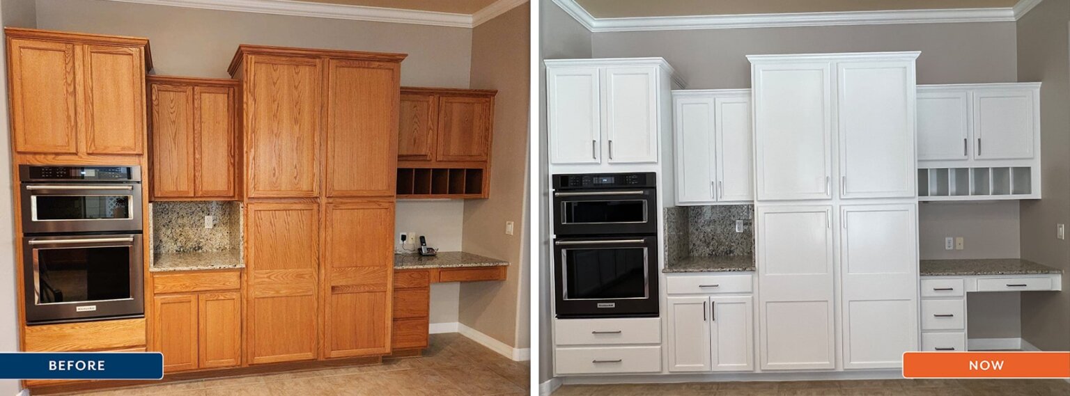 How to Hide Wood Grain When Painting Kitchen Cabinets | Spray-Net Inc
